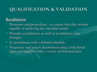 Qualification & Validation | PPT