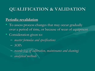 Qualification & Validation | PPT