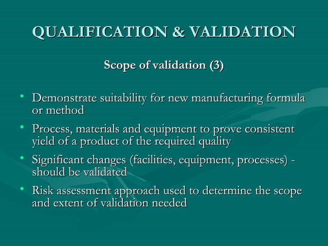 Qualification & Validation | PPT