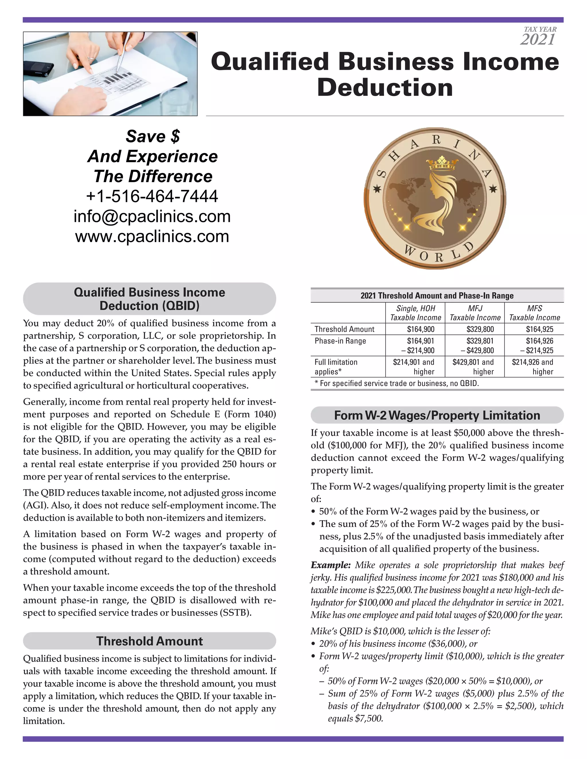 Qualified business income_deduction_2021 | PDF