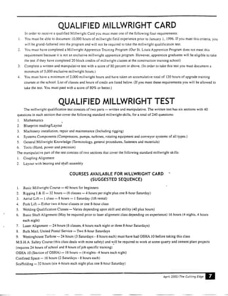 Qualified Millwright Qualifications | PDF