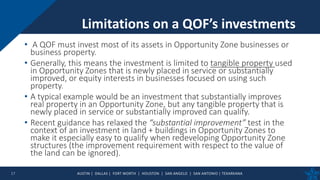 Tax Benefits of Investing in QOFs: A New Tax Shelter Approved by ...