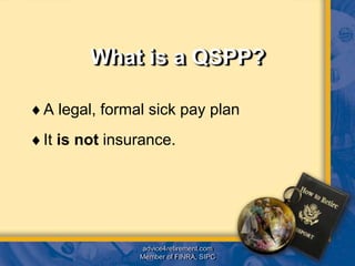 Qualified sick pay plan presentation | PPTX