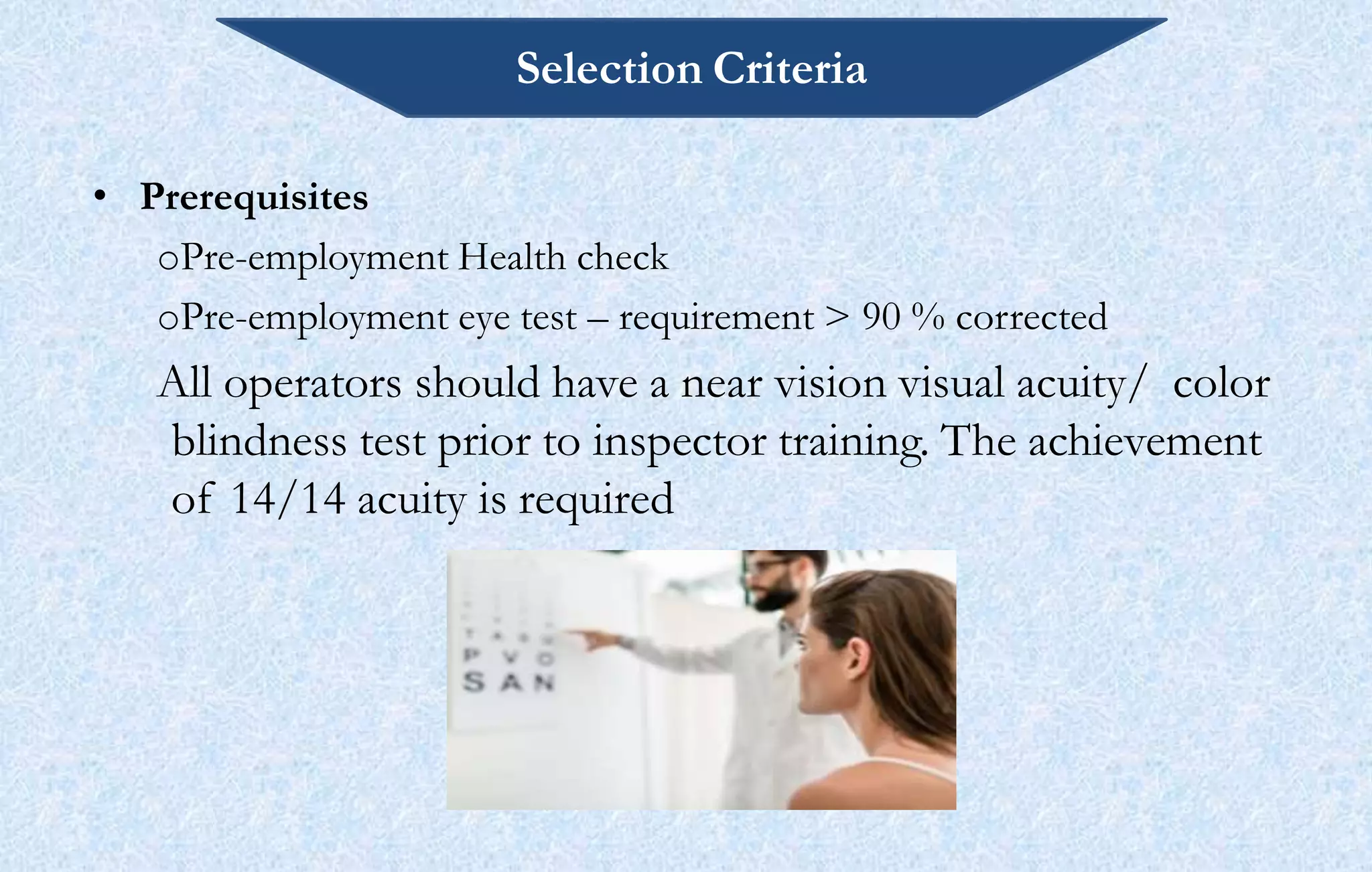 Qualifying visual inspectors | PDF