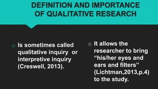 Qualitative research introduction for newly researcher | PPTX