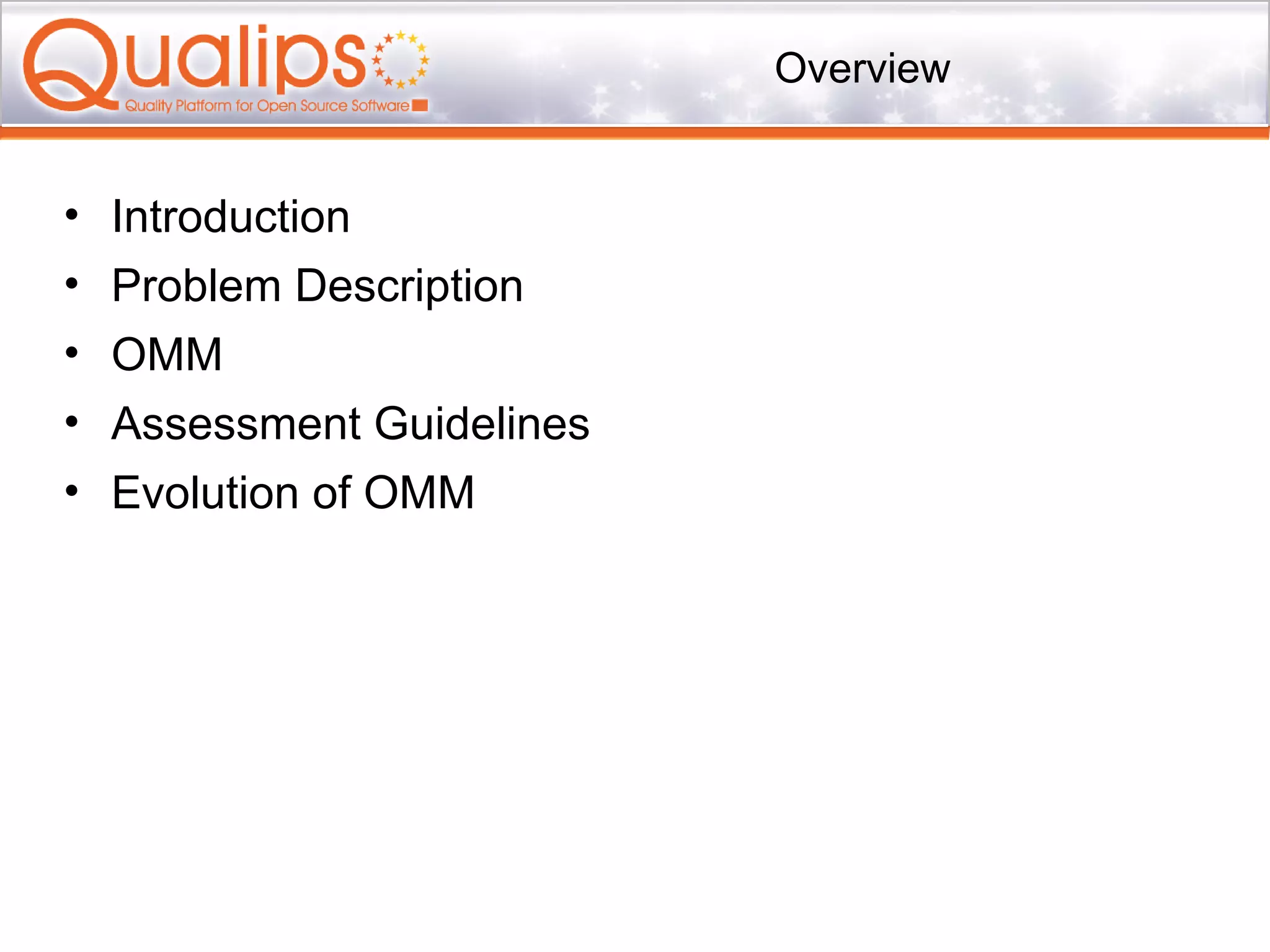 Qualipso Open Maturity Model OW2 Conference Nov10 | PDF