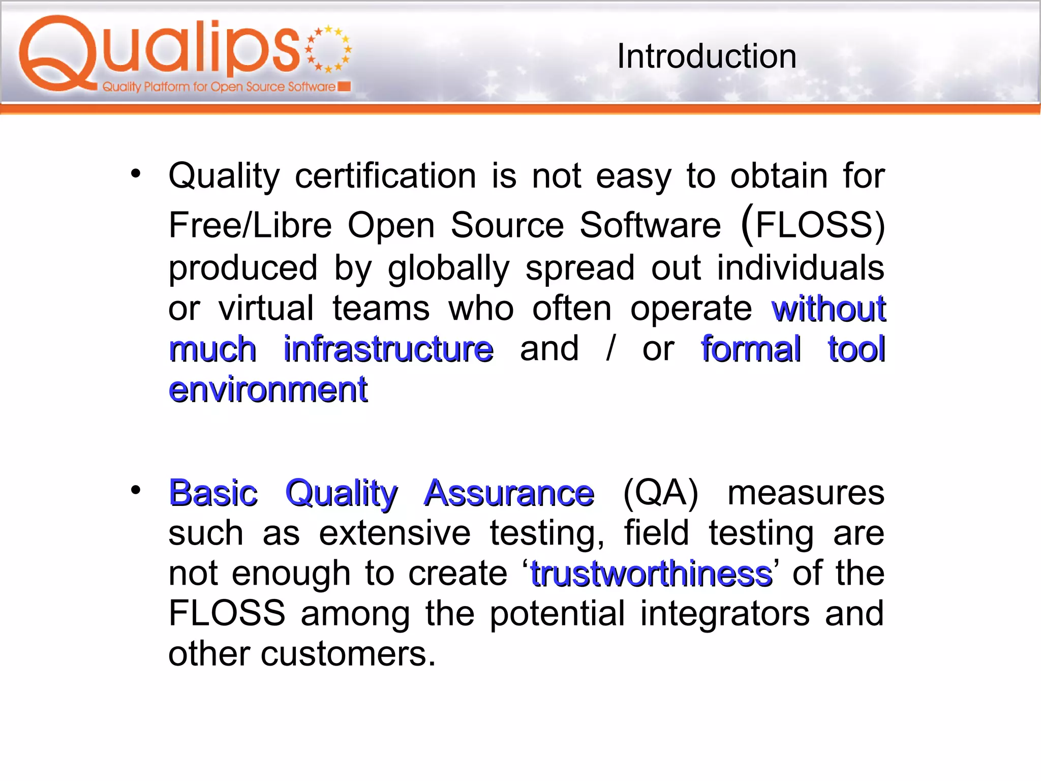 Qualipso Open Maturity Model OW2 Conference Nov10 | PDF