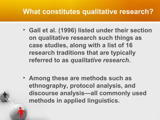 Qualitative Methods in Applied Linguistics | PPT