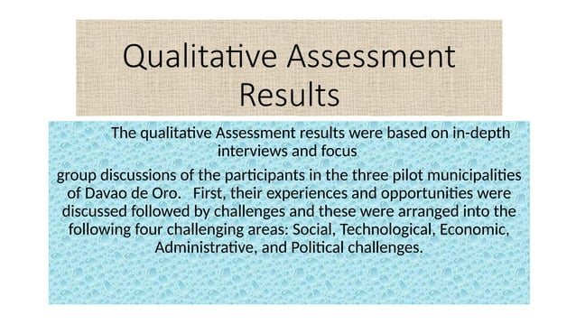 Qualitative-Assessment-Results of Impact Assessment | PPTX