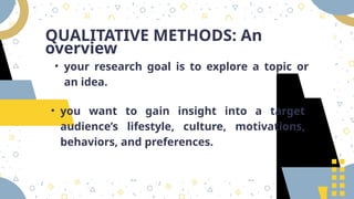 QUALITATIVE-RESEARCH. Power point presentation | PPT