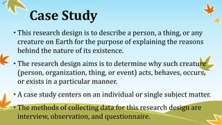 Qualitative research designs | PPT