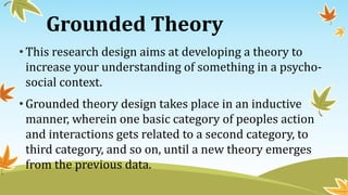 Qualitative research designs | PPT