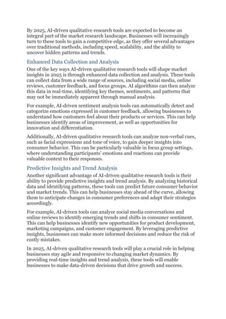 How Will AI-Driven Qualitative Research Tools Shape Market Insights in ...