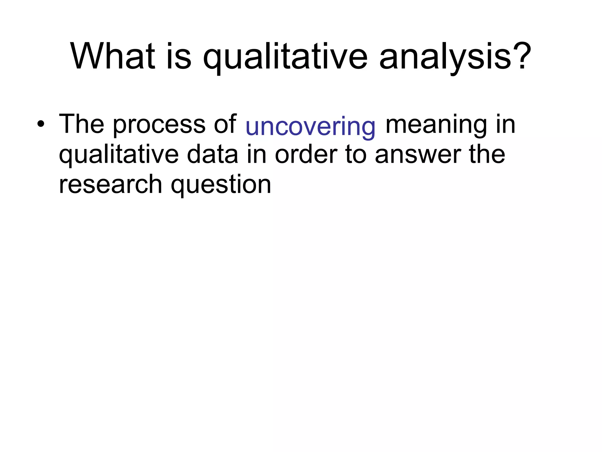 Qualitative Data Analysis | PPT