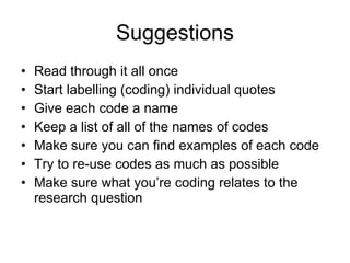 Qualitative Data Analysis | PPT