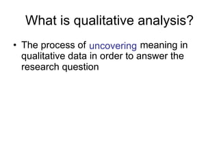 Qualitative Data Analysis | PPT