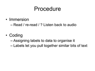 Qualitative Data Analysis | PPT