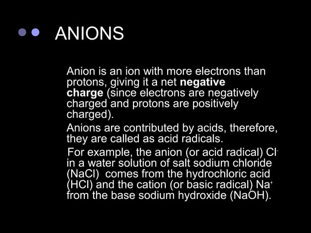 Qualitative analysis of anions | PPT | Chemistry | Science