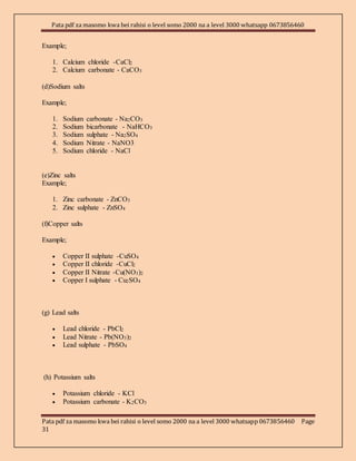 Qualitative analysis | DOCX | Chemistry | Science
