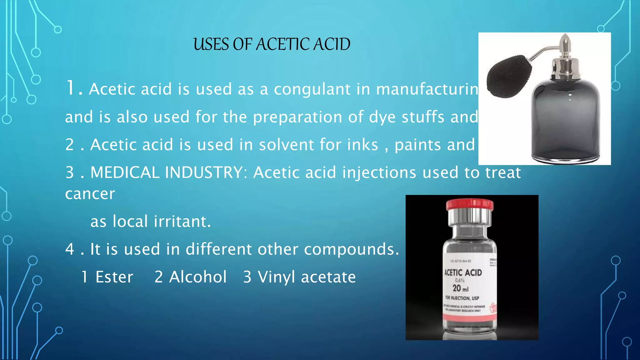 Qualitative analysis of acetic acid | PPTX