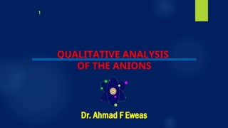 QUALITATIVE ANALYSIS of anions - introduction.ppt