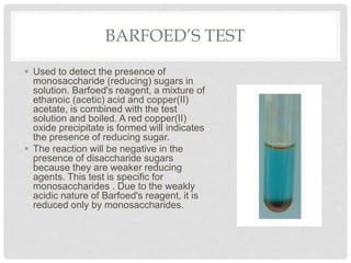 Qualitative analysis of carbohydrates | PPTX