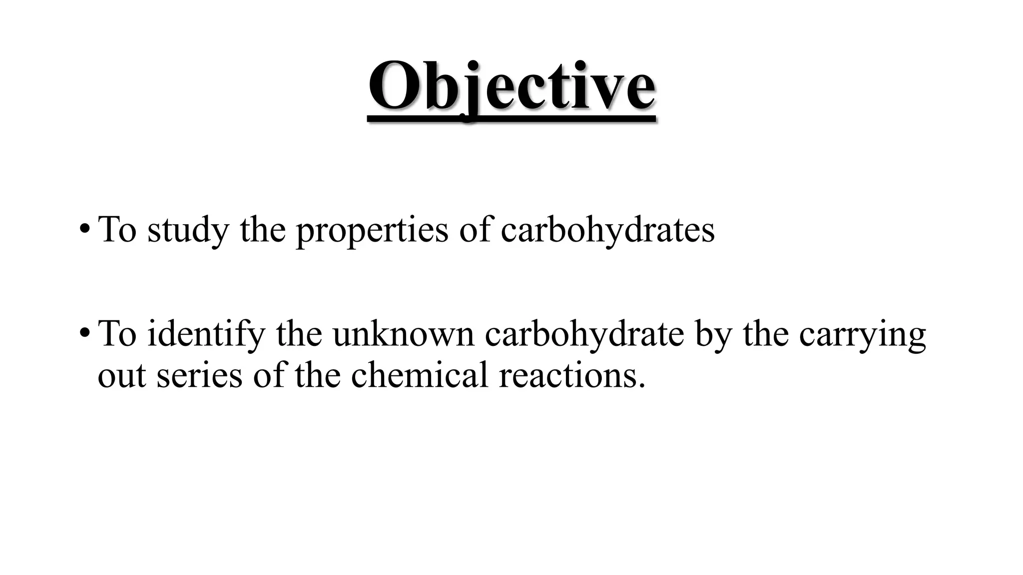 Qualitative analysis of carbohydrates | PPTX