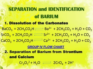 Qualitative analysis of group 4 cations | PPTX