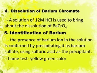Qualitative analysis of group 4 cations | PPTX
