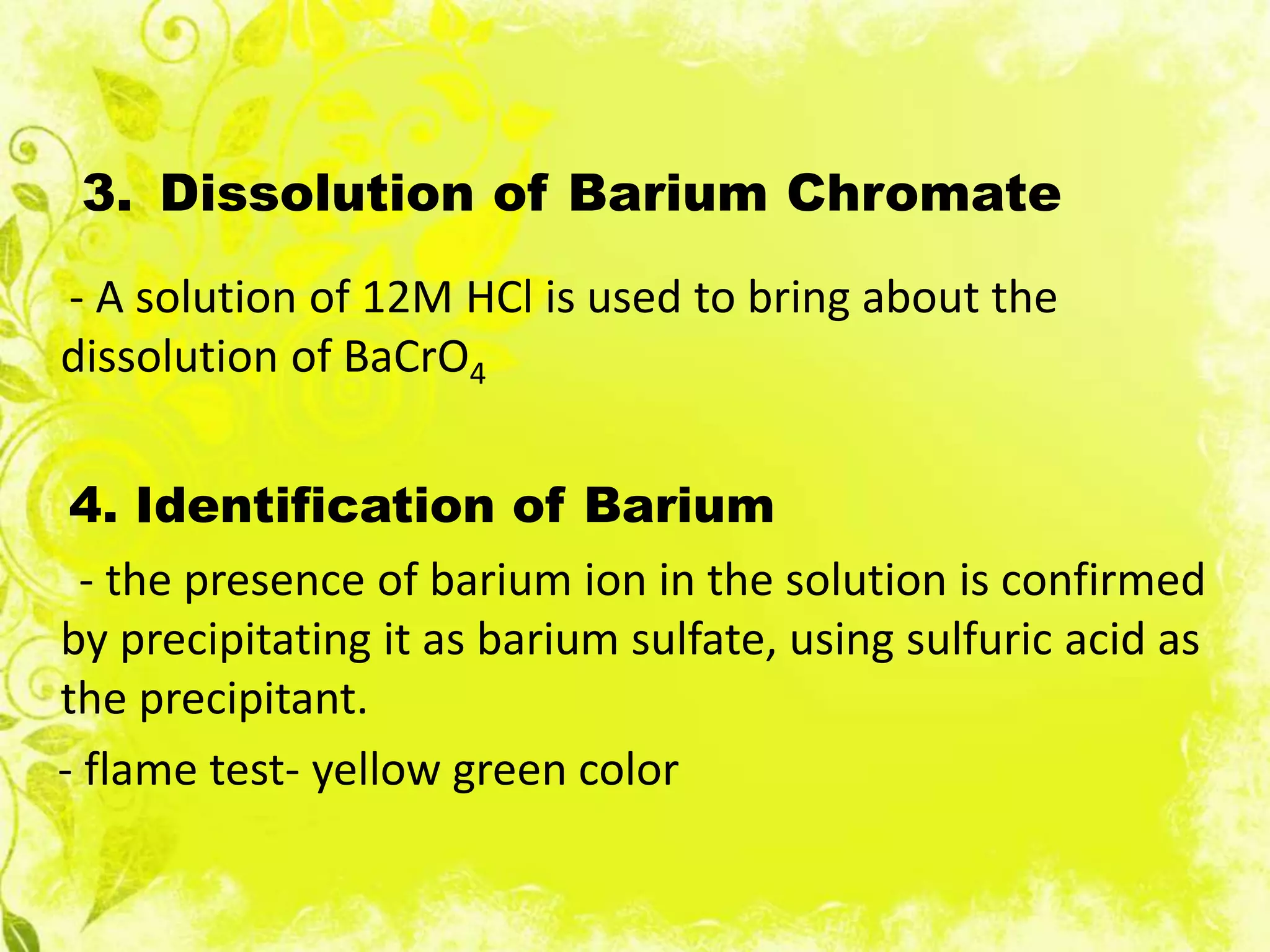 Qualitative analysis of group 4 cations | PPTX