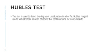 Qualitative Analysis of Oils and Fats.pdf | Chemistry | Science