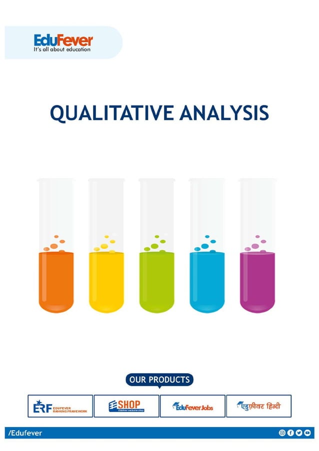 Qualitative Analysis - Chemistry Revision Notes | PDF