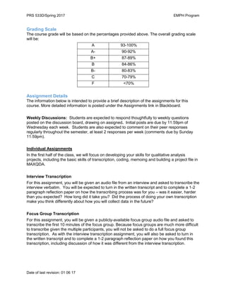 Qualitative Analysis Syllabus Final | PDF