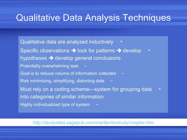 Qualitative and quantitative analysis