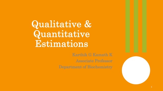 Qualitative and Quantitative Estimations | PPT
