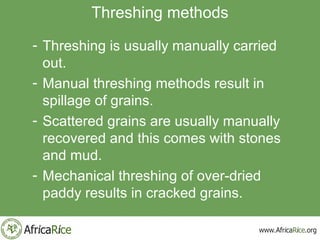 Qualitative and quantitative losses in rice 23112011 | PPT