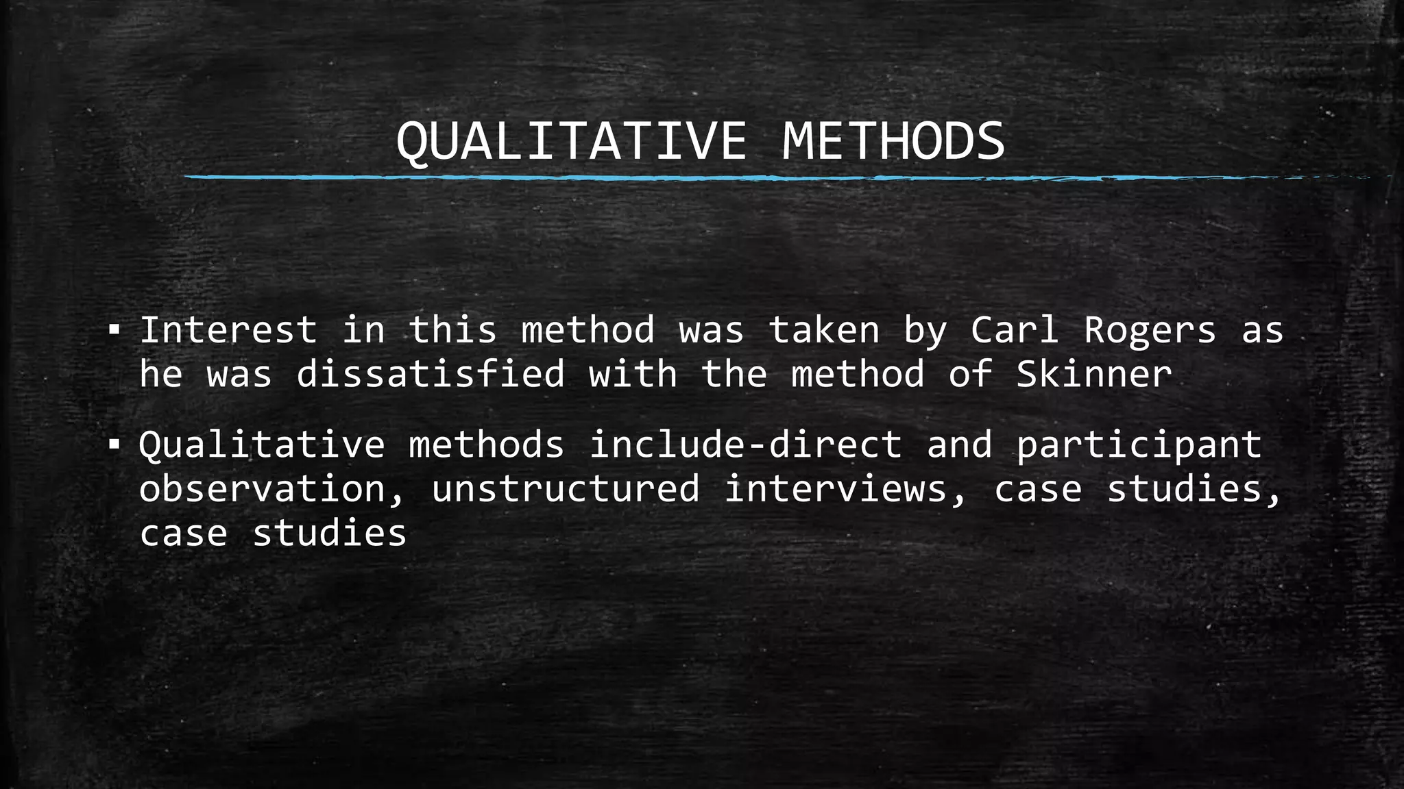 Qualitative and quantitative methods - Psychology | PPTX | Educational ...