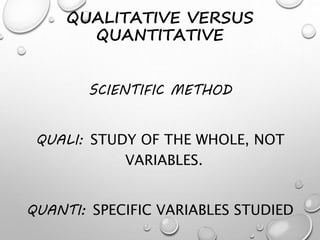 Qualitative and quantitative methods of research | PPTX