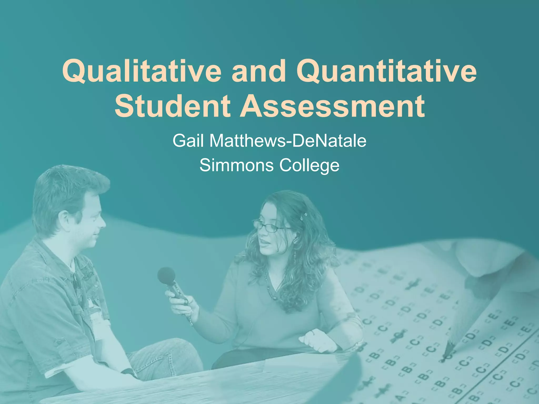 Qualitative and quantitative student assessment | PPT