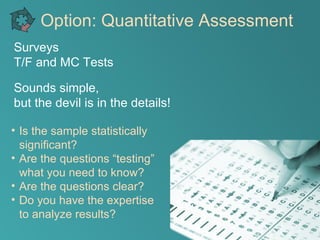 Qualitative and quantitative student assessment | PPT
