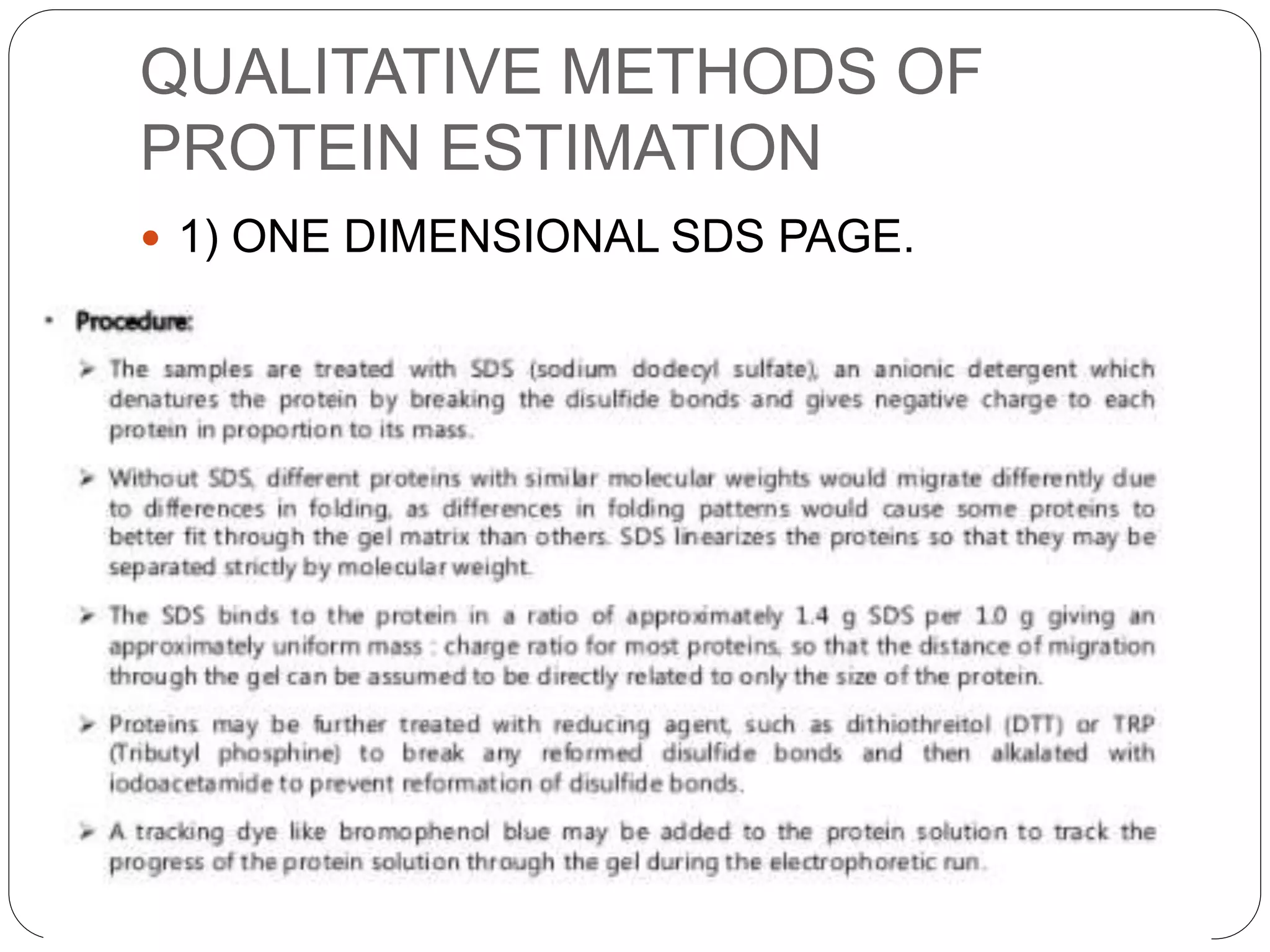 Qualitative and quantitative techniques of protein analysis | PPTX