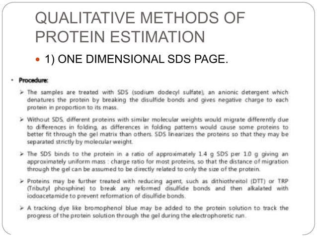 Qualitative and quantitative techniques of protein analysis | PPTX | Chemistry | Science