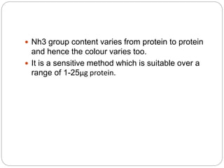 Qualitative and quantitative techniques of protein analysis | PPTX