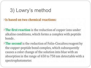 Qualitative and quantitative techniques of protein analysis | PPTX