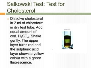 Qualitative and quantitative tests for lipids | PPTX