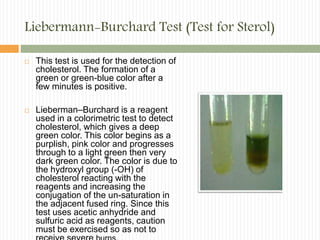 Qualitative and quantitative tests for lipids | PPT