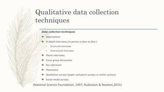 Qualitative approaches in social science | PPTX