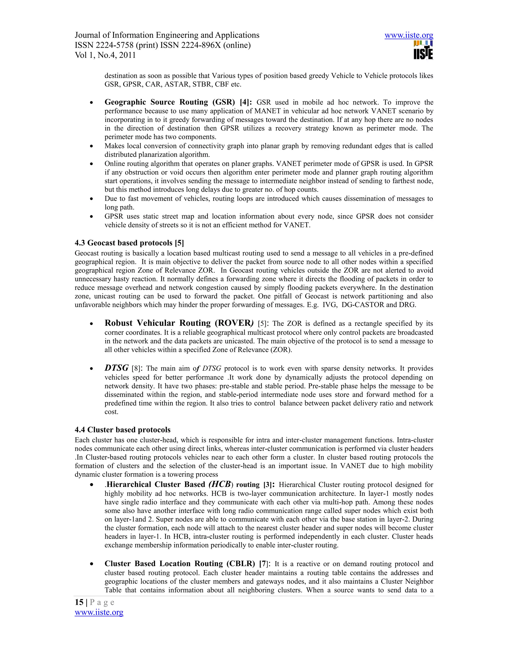 Qualitative Based Comparison Of Routing Protocols For Vanet1212final Pdf