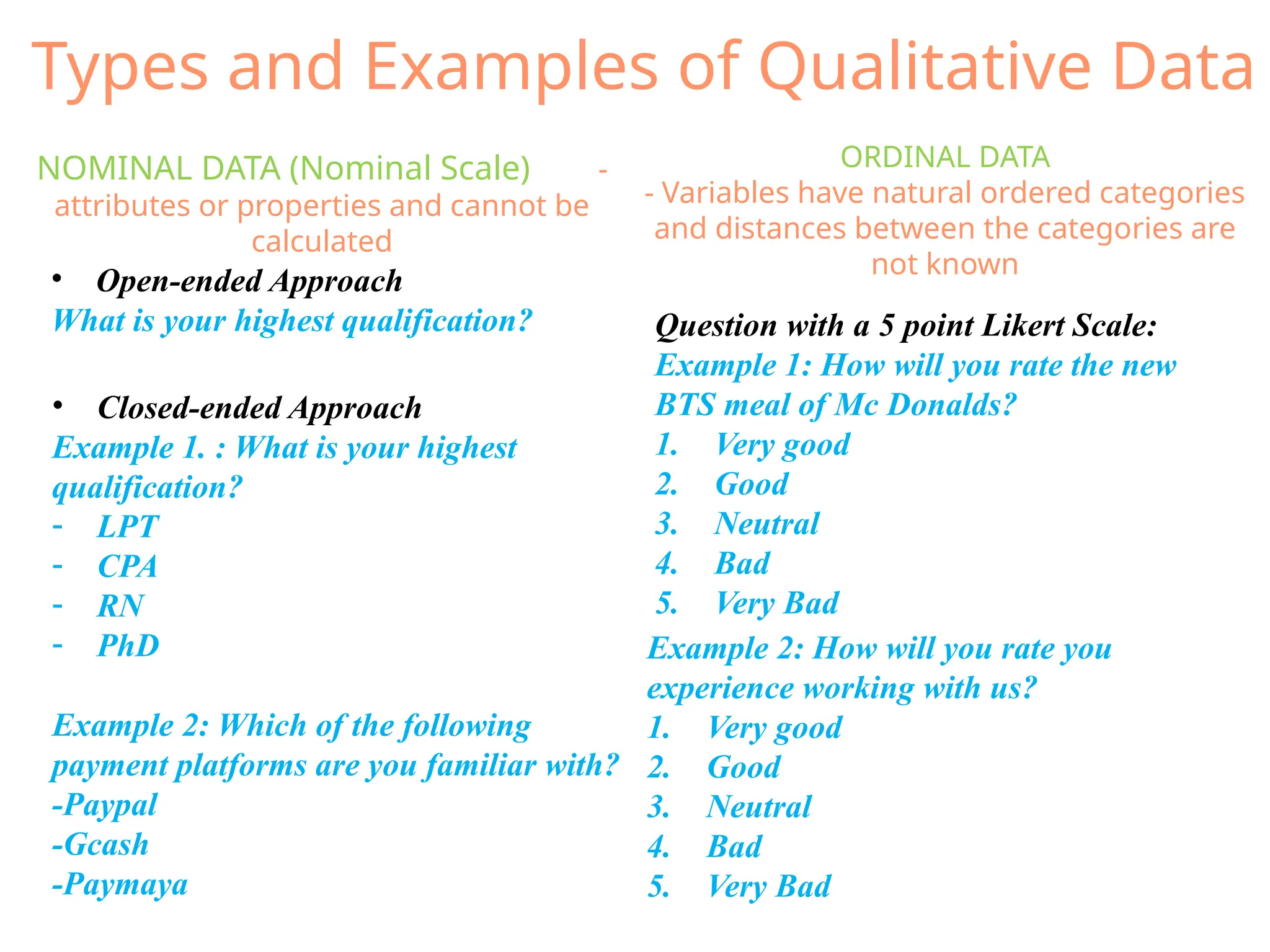 DATA INTERPRETATION - Qualitative and Quantitative | PPTX