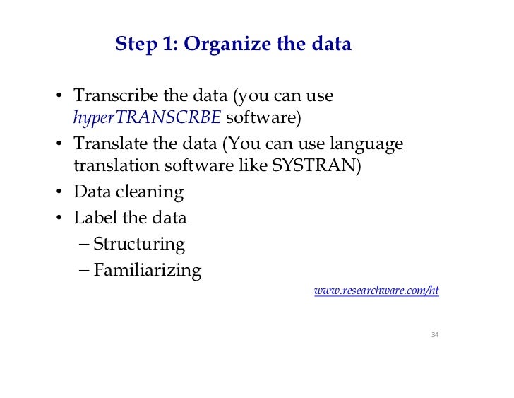 Qualitative data analysis